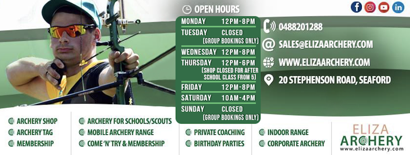 Archery Store I Archery Club I Archery Lessons I Eliza Archery I ...